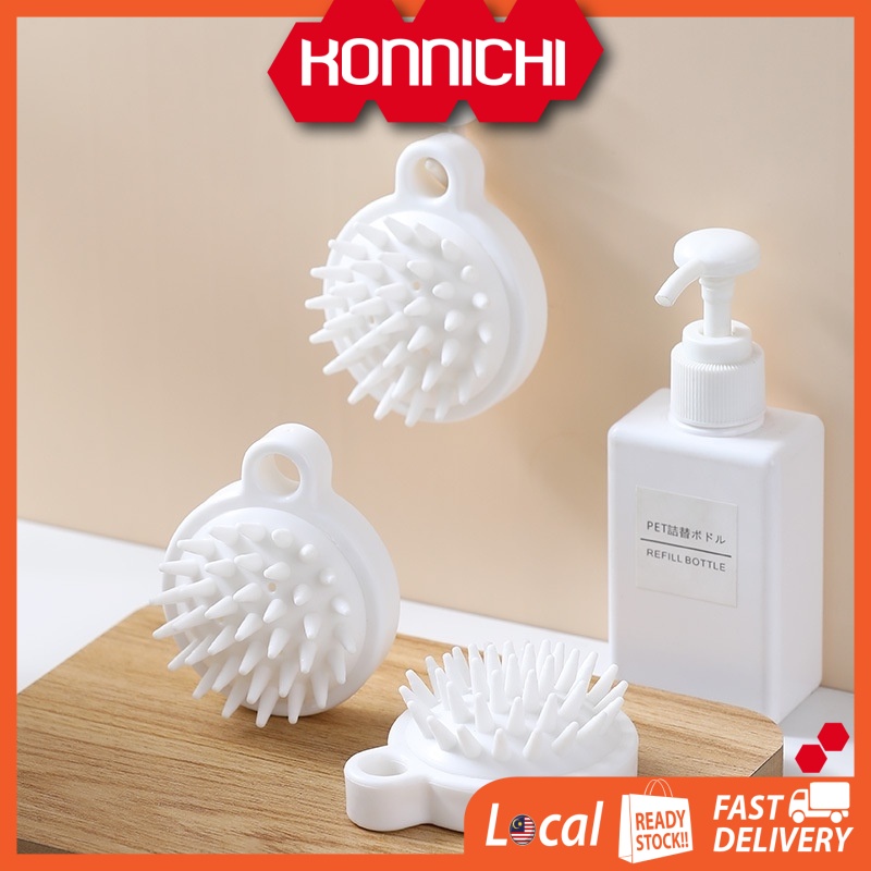 Japan Scalp Brush Shampoo Comb Brush Silicone Soft Hair Brush Scalp ...
