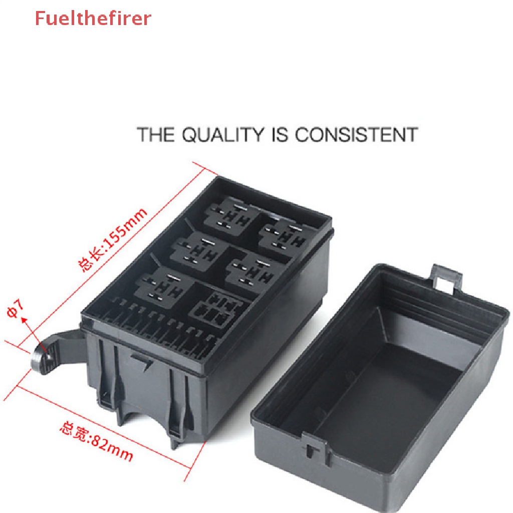 （Fuelthefirer） Car 12-Slot Relay Box 6 ATC/ATO 6 Relays Standard Blade ...