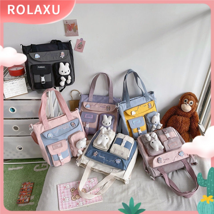 Student Tutorial Bag Hand-Carrying Book Class Handbag Junior High ...
