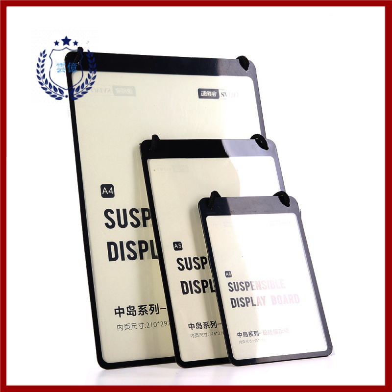 Clothing Store Product Information Display Listing Hanging PVC Black ...