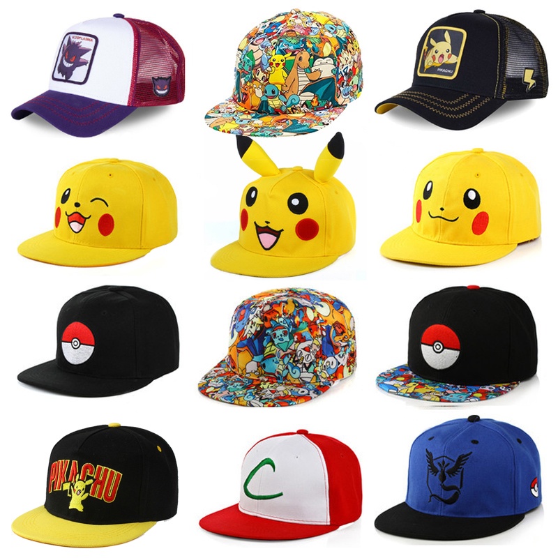 Pokemon Pikachu Baseball Cap - Adjustable Cartoon Cosplay Hat for Kids ...