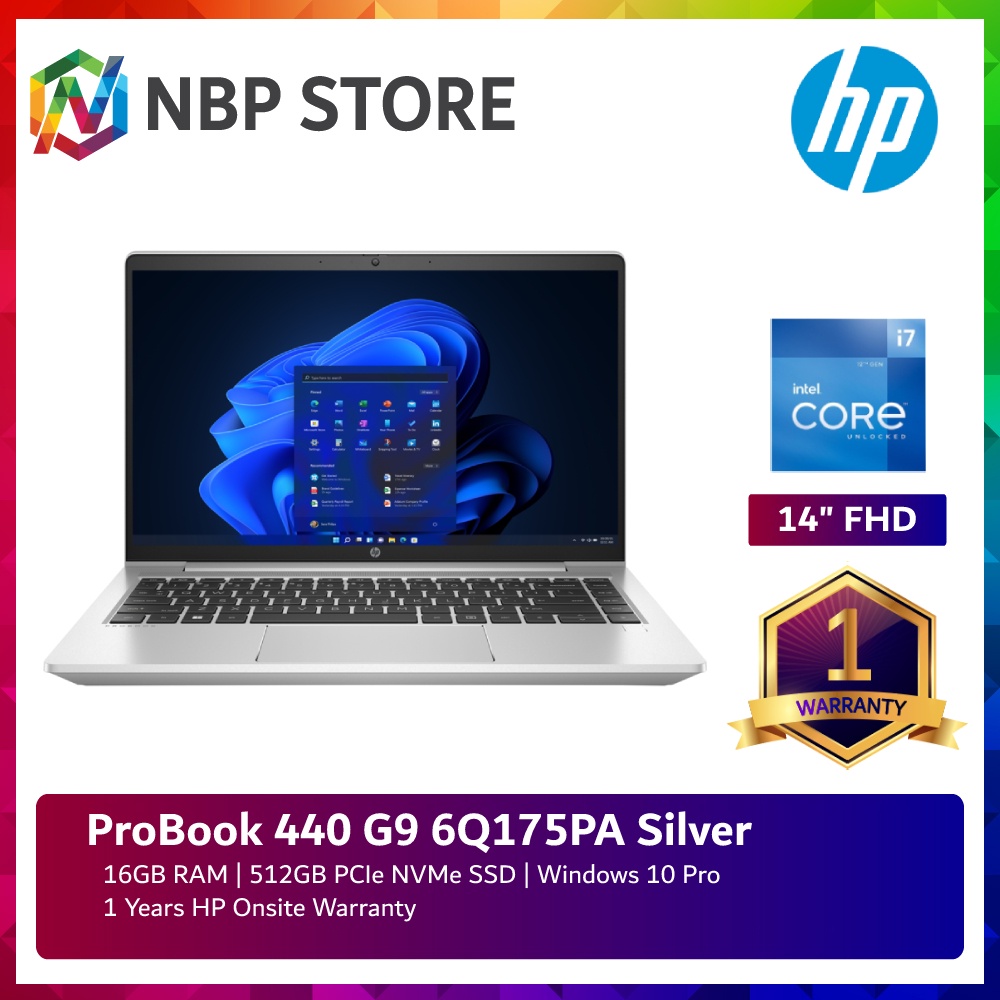 HP ProBook 440 G9 6Q175PA 14'' FHD Laptop Silver ( I7-1255U, 16GB ...