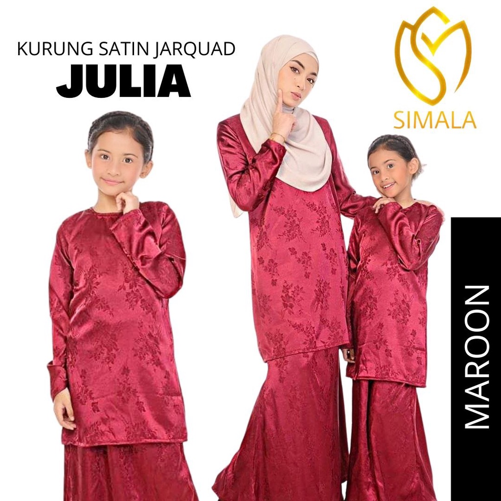 Raya 2024 JULIA Kurung Satin Jarquad(Dewasa) | Shopee Malaysia