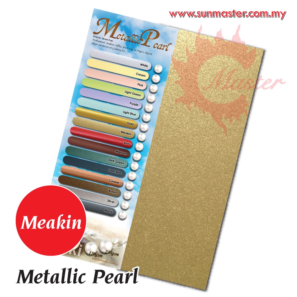 A4 250gsm Metallic Pearl Card | Metallic Paper / Metallic Card / Kertas ...