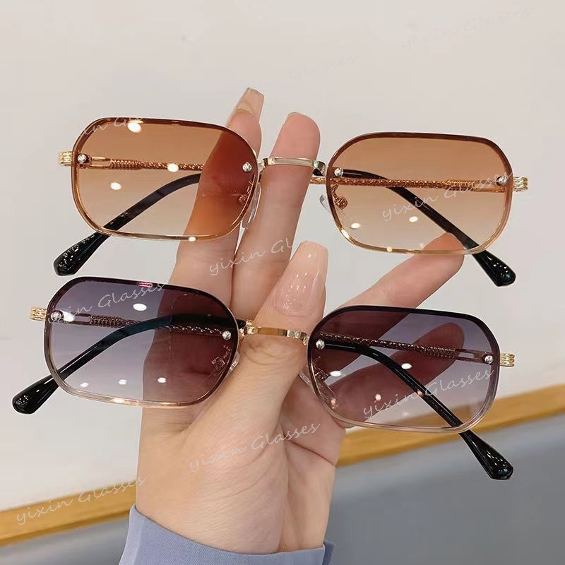 Women Fashion Aesthetic metal Frame Shades Sunglasses For Women ...