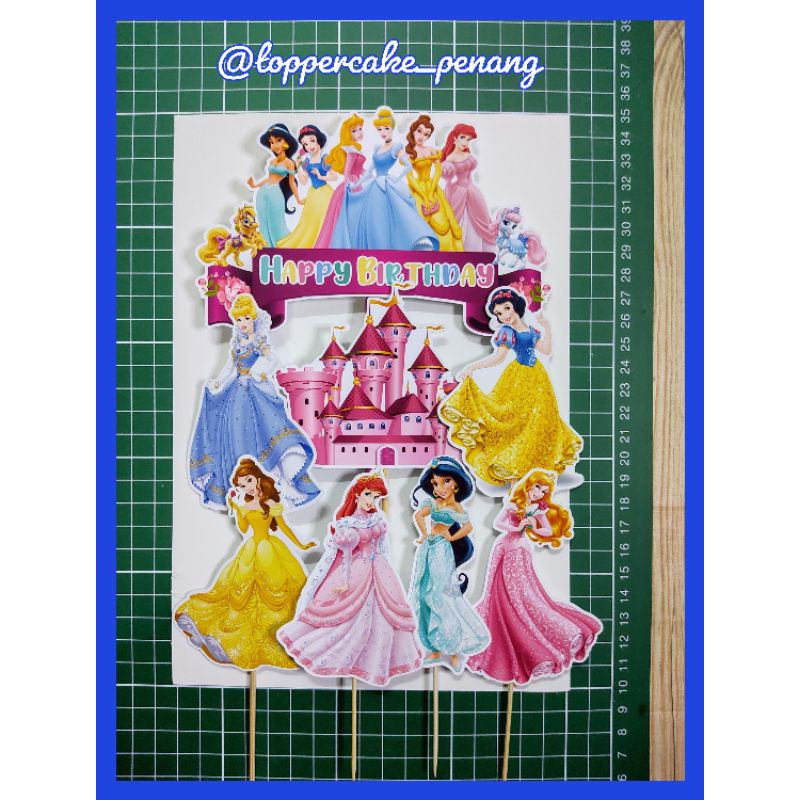 Princess Disney Cake Topper for Cake Birthday Decoration Set Topper ...