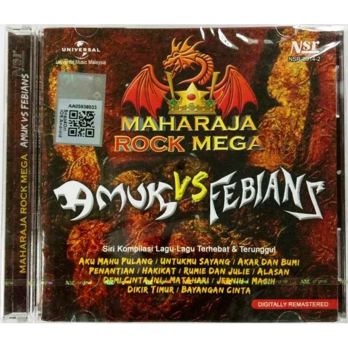 Amuk vs Febians Maharaja Rock Mega CD Digitally Remastered 14 Lagu Rock ...