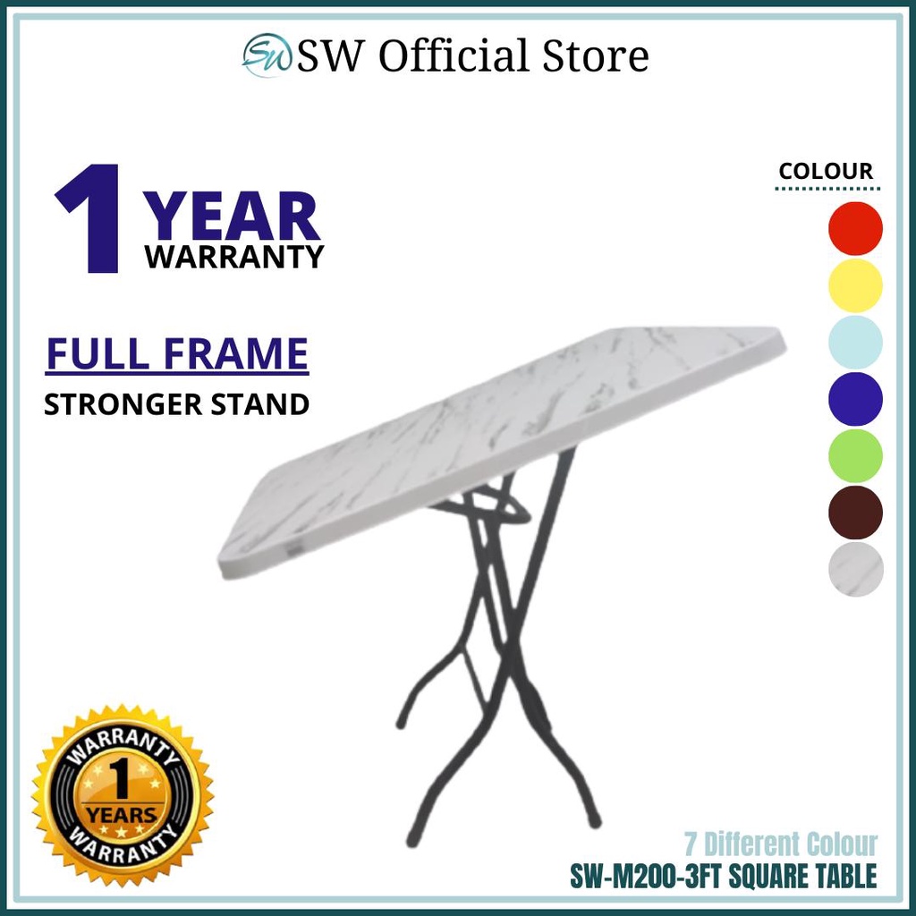 SWI 3FT Foldable Plastic/ Plastic Dining Table/ M200 Plastic Table ...