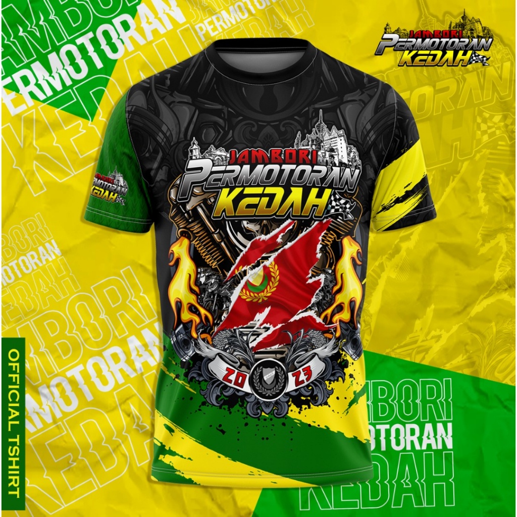 Tshirt Official Jambori Permotoran Kedah 2023 | Free Official Sticker ...
