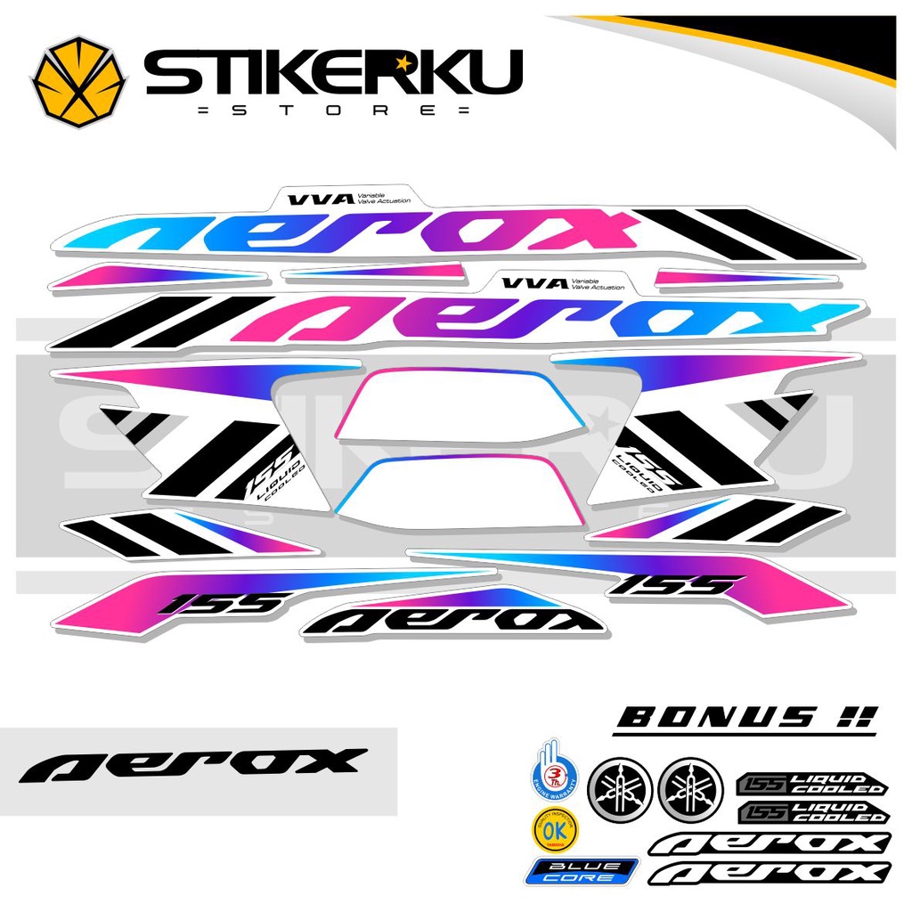 PUTIH Striping AEROX 155 CONNECTED Basic White COMBO COLOR /NVX 155 ...