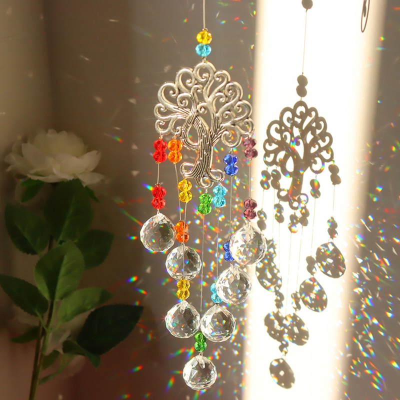 Crystal Wind Chime Sun Catcher Pendant Hanging Drop Window Curtain ...