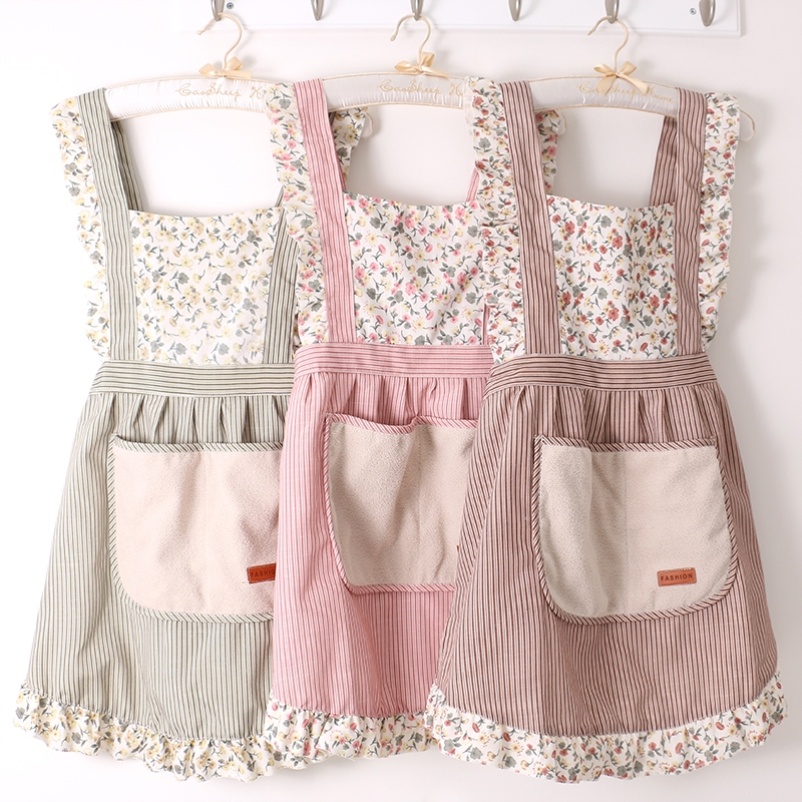 Apron kecil gaya Korea perempuan comel gadis comel gaya puteri baju ...