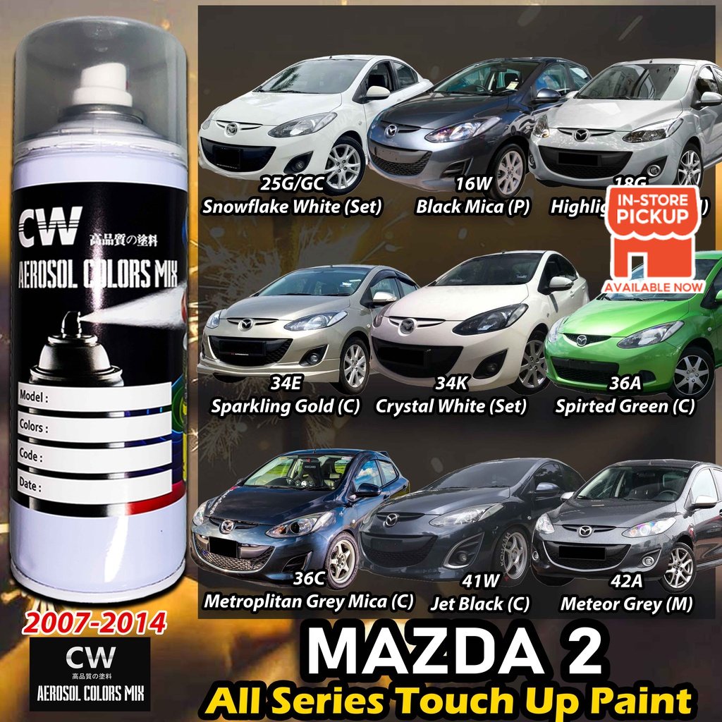 [ MAZDA 2 GEN 3 ] Touch Up Paint Color CW Aikka Aerosol DIY Cat Spray ...