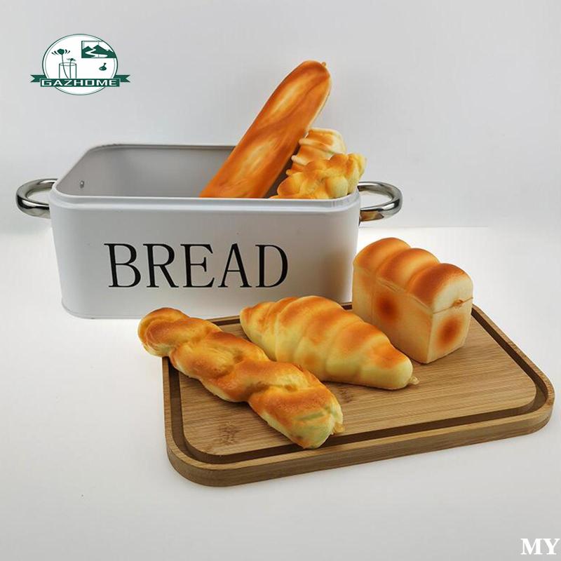 [ Retro Metal Bread Box Bin Organization for Pantry Kitchen Bakery ...