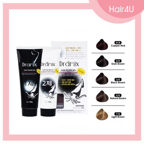 [DRAMIX] Squid Ink Treatment Hair Color 250mlx2(1set) | Shopee Malaysia