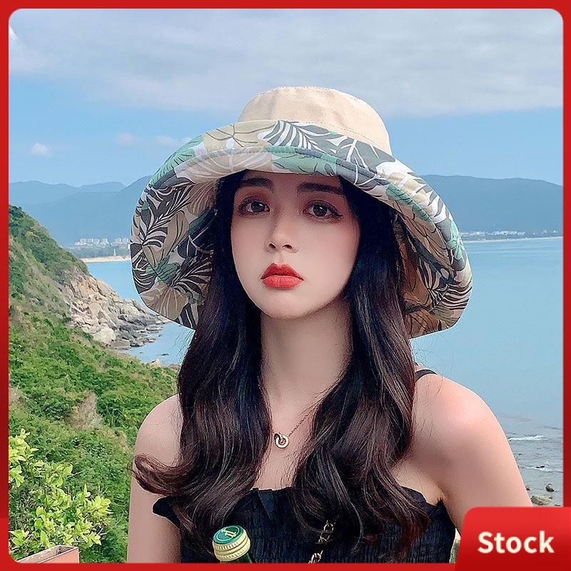 [Sugar] Korean Style Double-Sided Bucket Hat Outdoor Sun Hat Hiking Hat ...