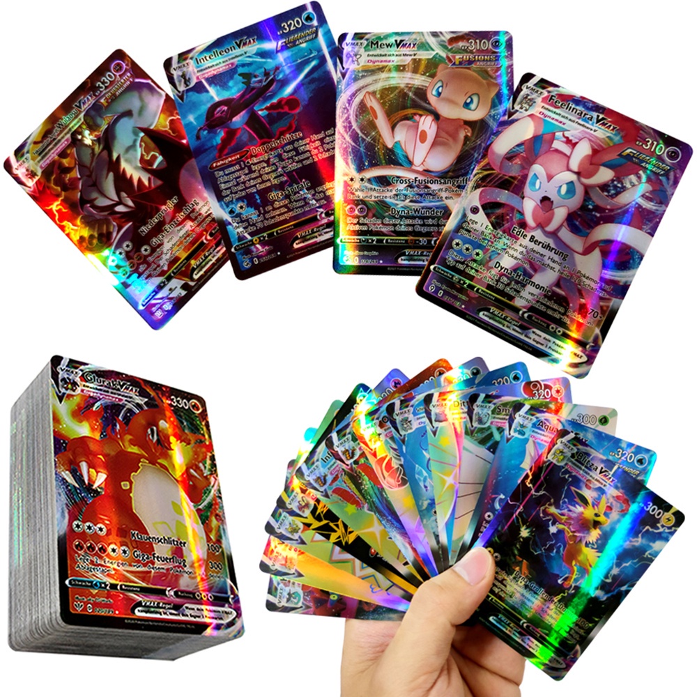 Pokemon Playing Card Set 90 PCS Vmax cards and 10 Vstar cards New ...