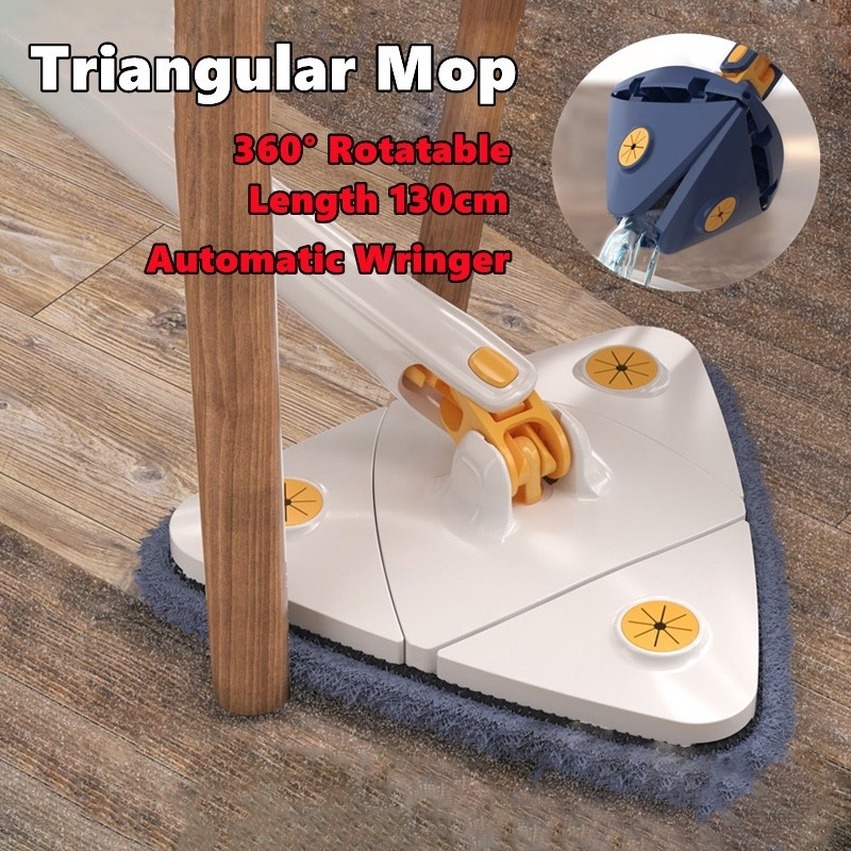 Household Lazy Cleaning Rotatable Adjustable Scrubber Duster Wiper Self ...