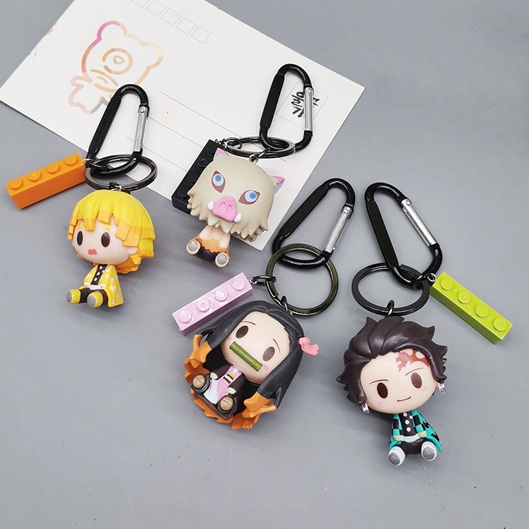 Demon Slayer Mini Keychain Nezuko Tanjiro Zenitsu Inosuke Kimetsu No ...