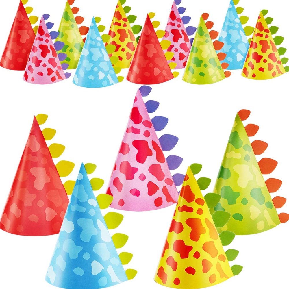 10pcs Dinosaur Theme Party Hat Cone Dinosaur Hat Cap for Kids Birthday ...