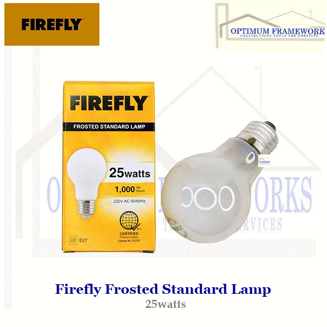 Firefly Frosted Standard Lamp 25 & 50 Watts (Farm Heat Bulbs) | Shopee ...