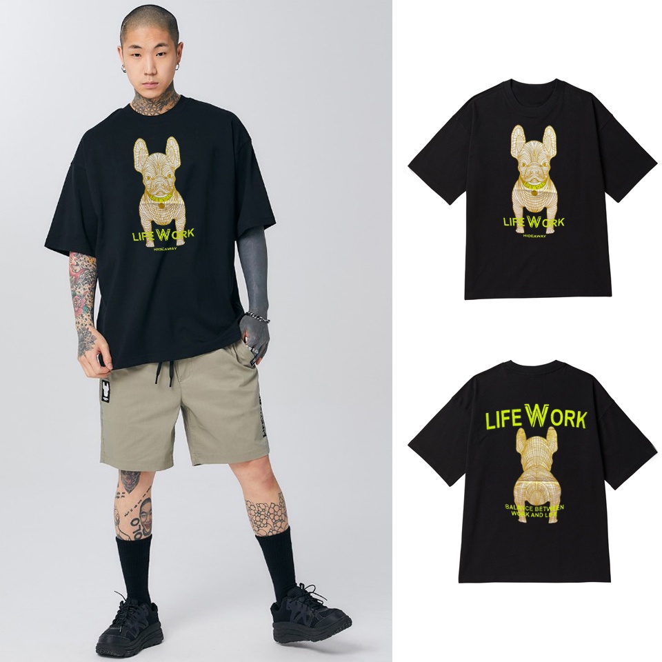 LIFEWORK TEE OVERSIZE TEE DOG TEE STREETWEAR TSHIRT GYM TEE LIFEWORK ...
