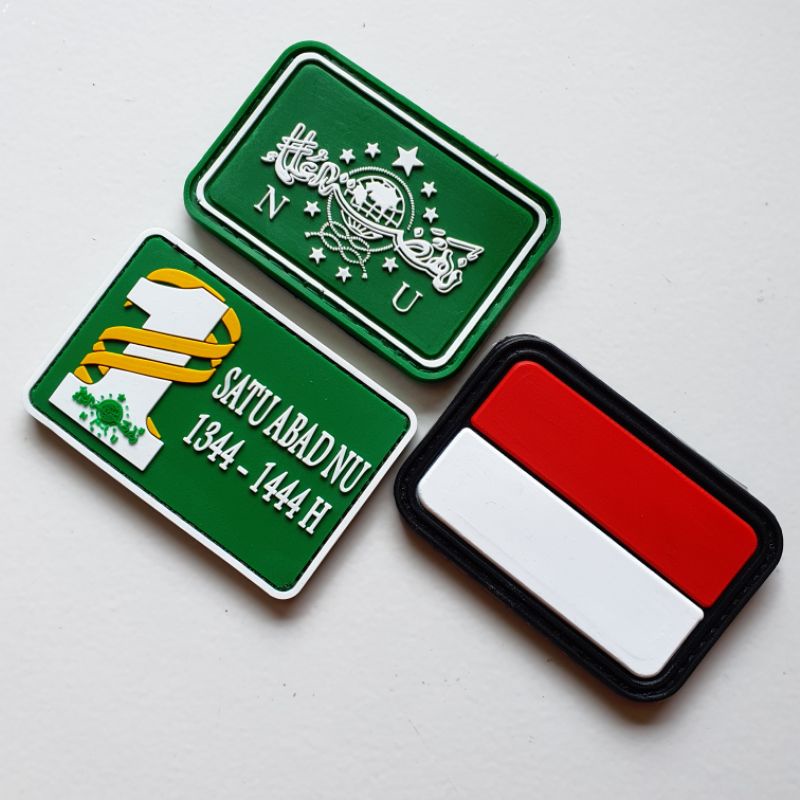 Patch rubber One set Of One Century NU logo+Indonesian Flag+nahdlatul ...