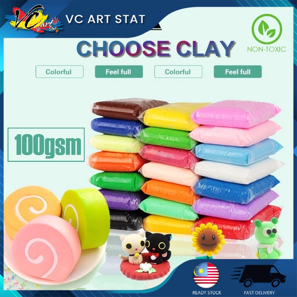 VC Art Non-Toxic Light Air Dry Clay, Super Light Clay for Slime Butter ...