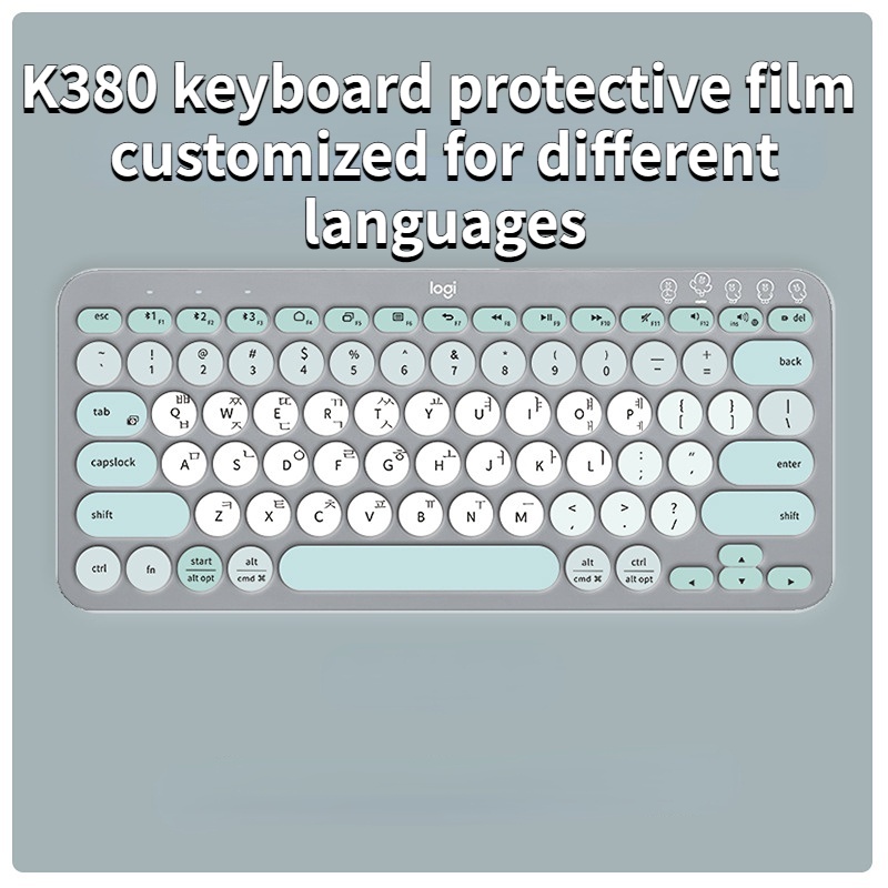 FOR Logitech K380 Keyboard Cover Korean/Japanese/Thai/Russian ...