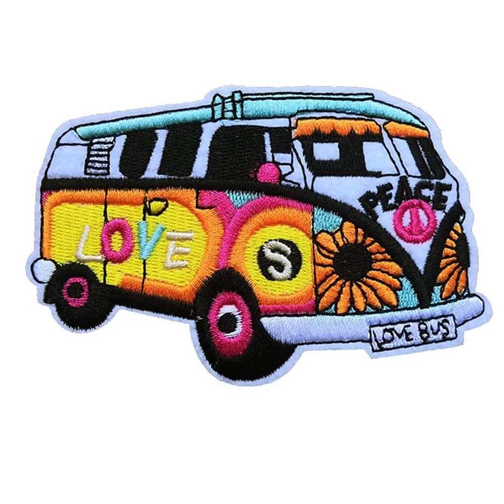 Peace Bus Badge Embroidered Iron On Patch Accessories DIY | Shopee Malaysia