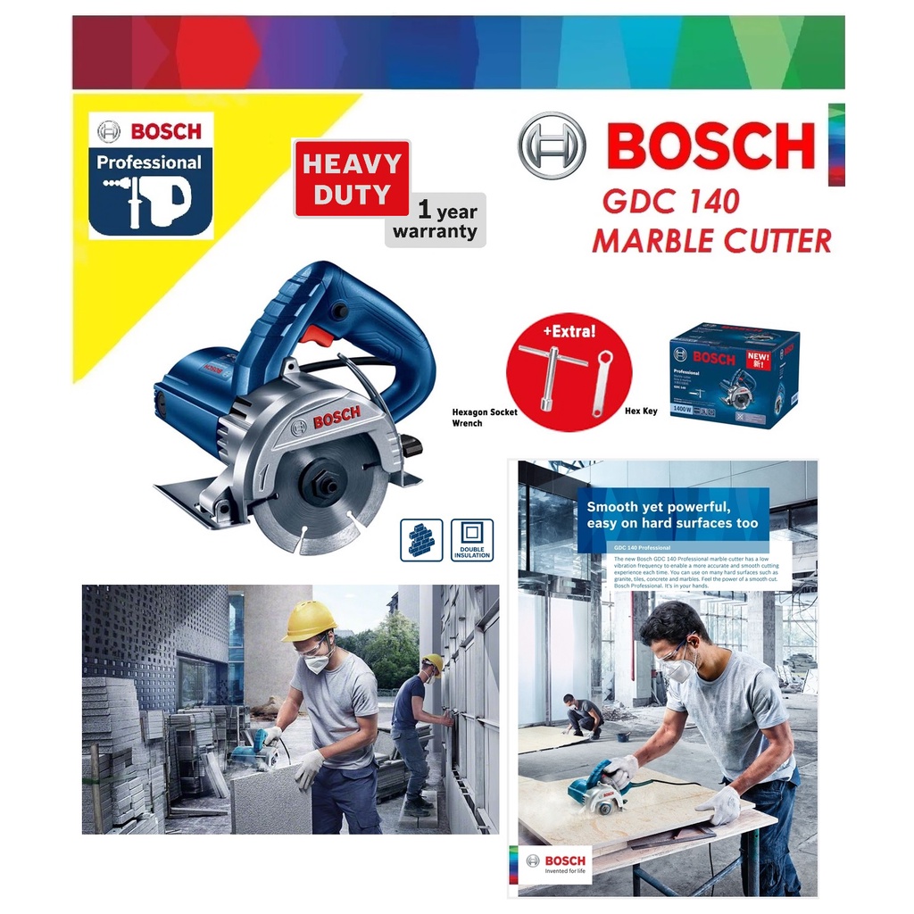 Bosch GDC 140 (115mm / 4-inch) 1400w Marble Saw Cutter | Shopee Malaysia