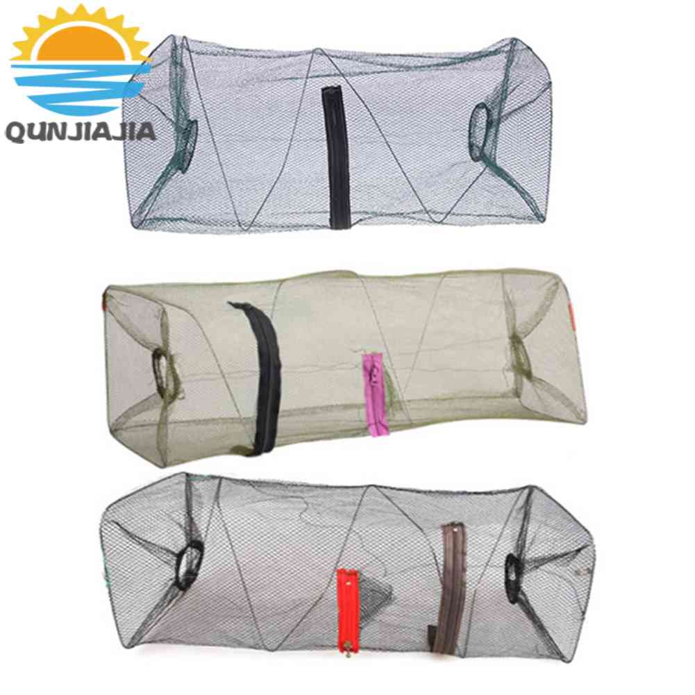 New Crab Fish Crawdad Shrimp Minnow Fishing Bait Trap Cast Dip Net Cage ...
