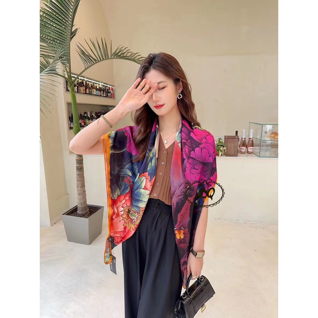 LISA Fashion Scarf Square Scarf Musilim Bawal Printed Scarf women Lady ...