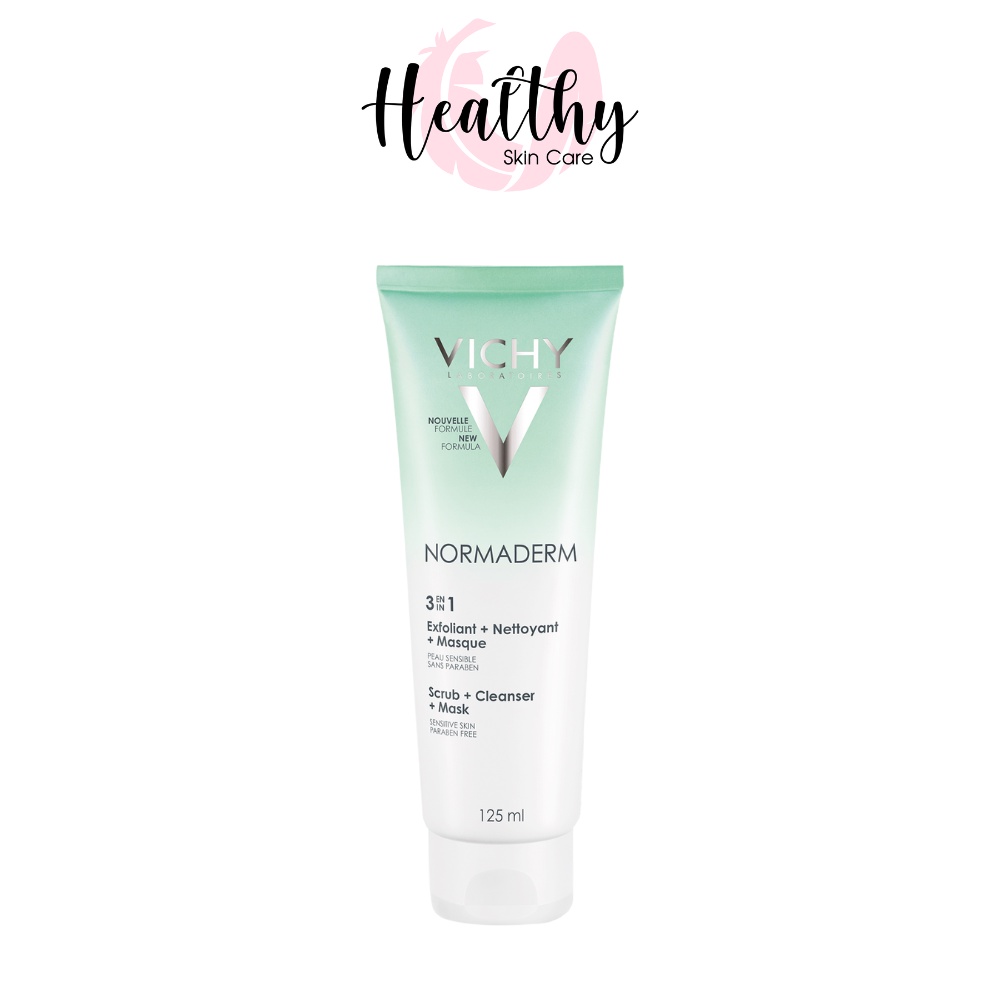 Vichy Normaderm 3 in 1 Scrub + Cleanser + Mask 125ml | Shopee Malaysia