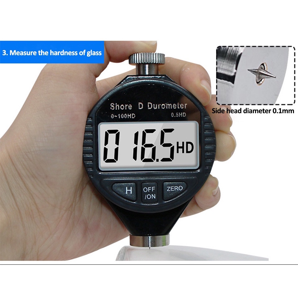 Hardness Tester LCD Display Meter Shore 0-100 A/C/D Digital Shore ...
