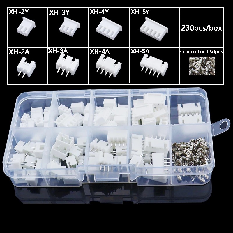 230pcs XH 2.54 2P 3P 4P 5pin 2.54Mm Pitch Terminal Kit JST Connector | Shopee Malaysia