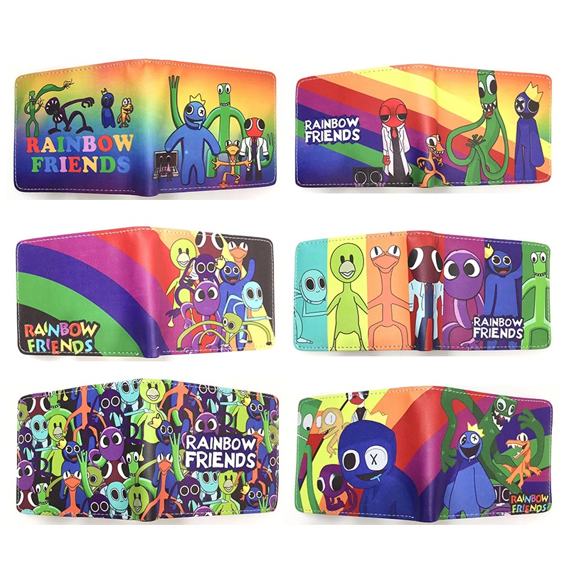 ROBLOX Rainbow Friends Cartoon Wallet Short PU Leather Coin Purse with ...