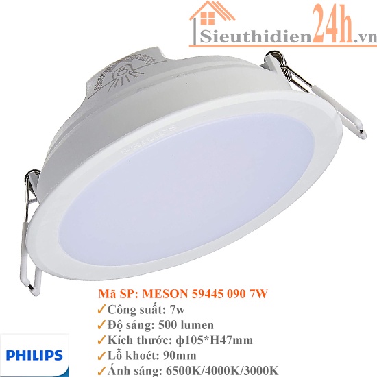 [GENUINE Philips] Philips Meson 59445 7W Led Ceiling Light 90mm Hole ...