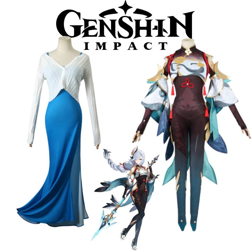 Halloween Genshin Impact Shenhe Outfits Fancy Costume Cartoon Game ...