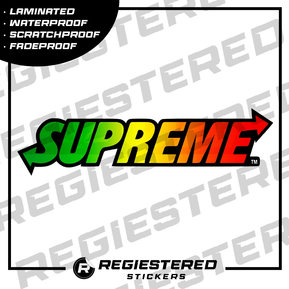 Supreme Reggae Sticker Waterproof Laminated Outdoor Indoor Helmet ...