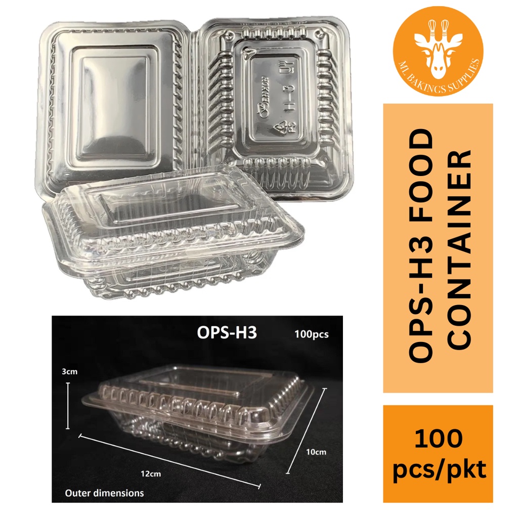 [READY STOCK] BENXON OPS H3 Plastic Tray Bakery Disposable Plastic ...