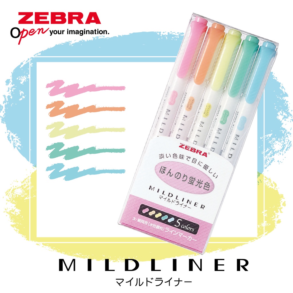 Zebra Mildliner Fluorescent Colour Series Highlighter | Shopee Malaysia