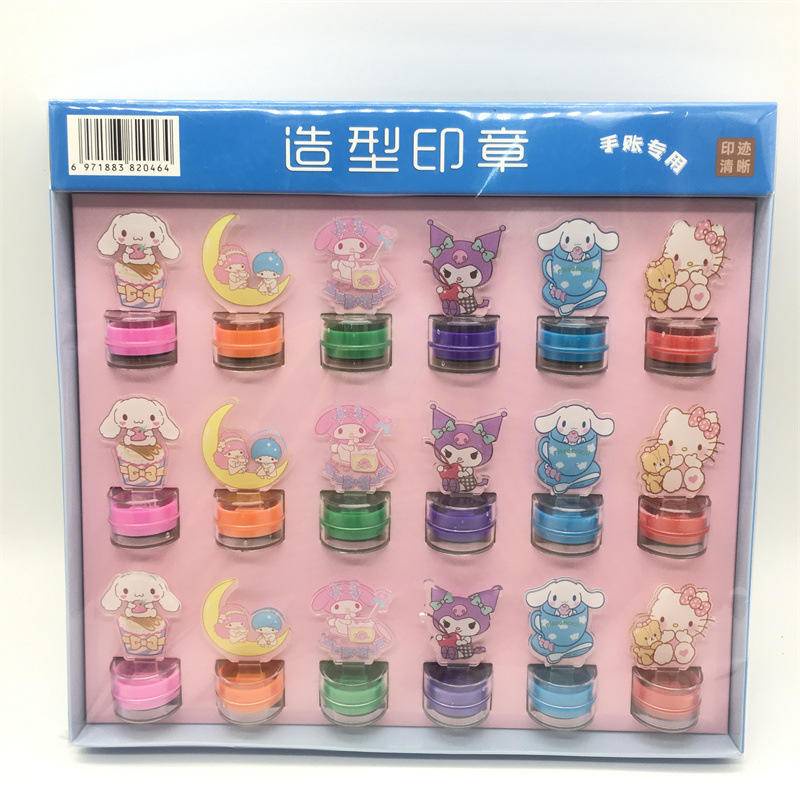 Sanrio Round Stamp Cute Reward Toy Photo Album Decor DIY Scrapbook ...