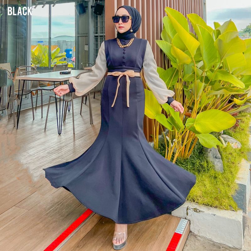 Best Selling!! MERMAID SCUBA DRESS MIX ORGANZA NEW DRESS Tille/Latest ...