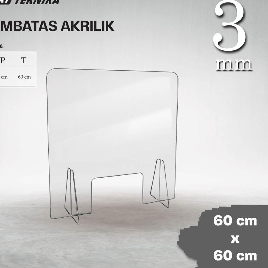 ACRYLIC TABLE PARTITION / DIVIDER TABLE DIVIDER 60 x 60 x 3MM | Shopee ...