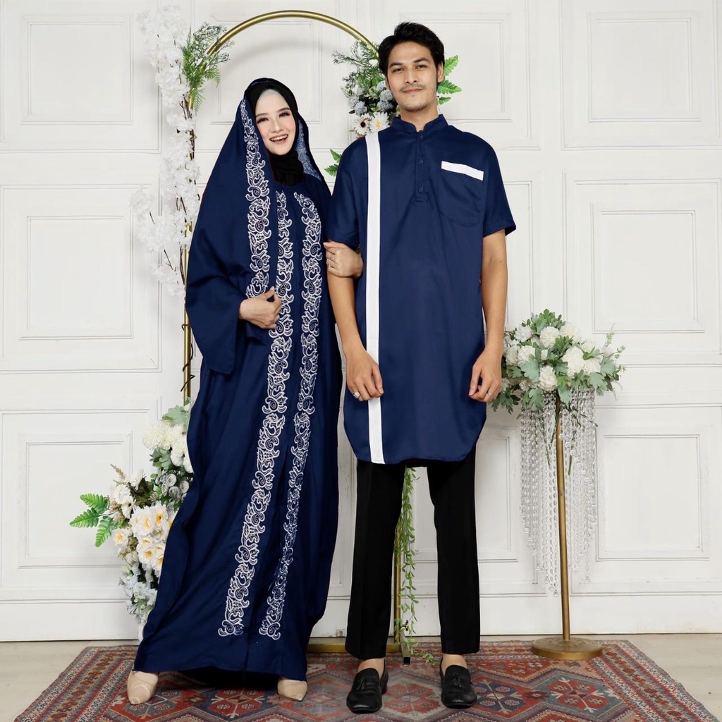 Hidayah COUPLE NICE EID COUPLE CLOTHES WOMEN'S EMBROIDERED KALONG GAMIS ...