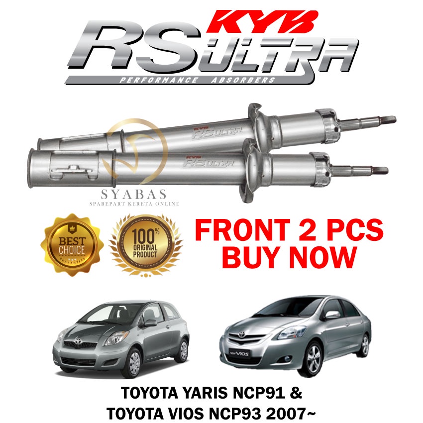 TOYOTA VIOS NCP93 (2007~) & YARIS (2008~) DEPAN BELAKANG DAN SET ABSORBER KYB RS ULTRA ORIGINAL ...