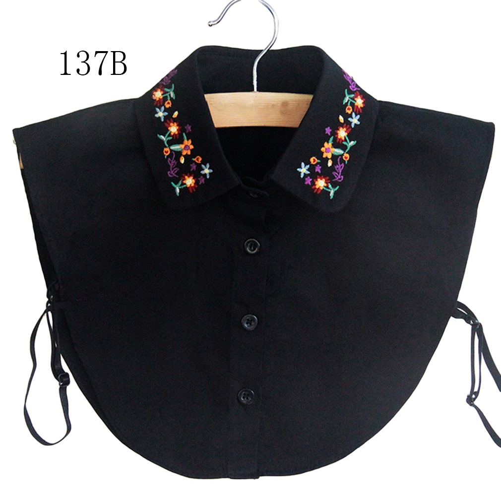 Women Detachable Adjustable Chiffon Shirt Dress Fake Collars Detachable ...