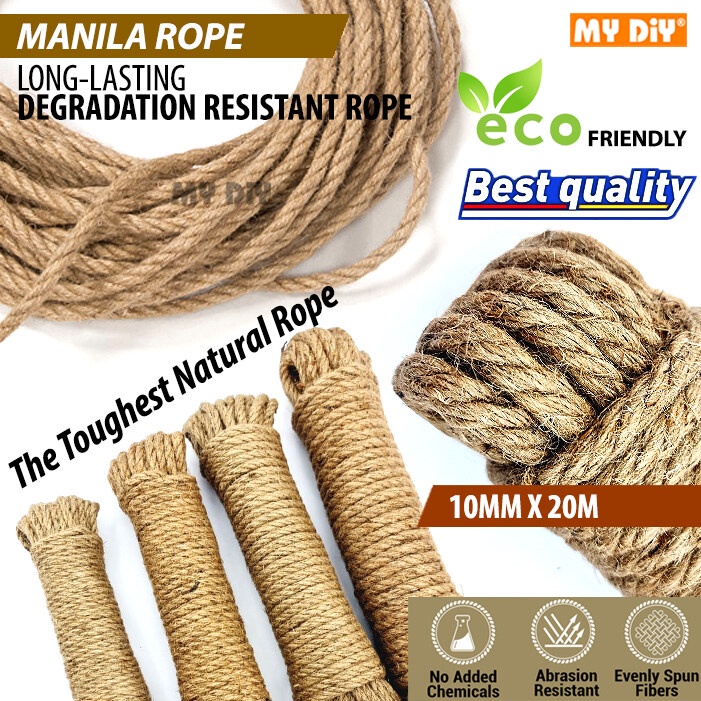 MYDIYHOMEDEPOT - 4MM 6MM 8MM 10MM Manila Rope Hemp Rope Tali Guni Tali ...