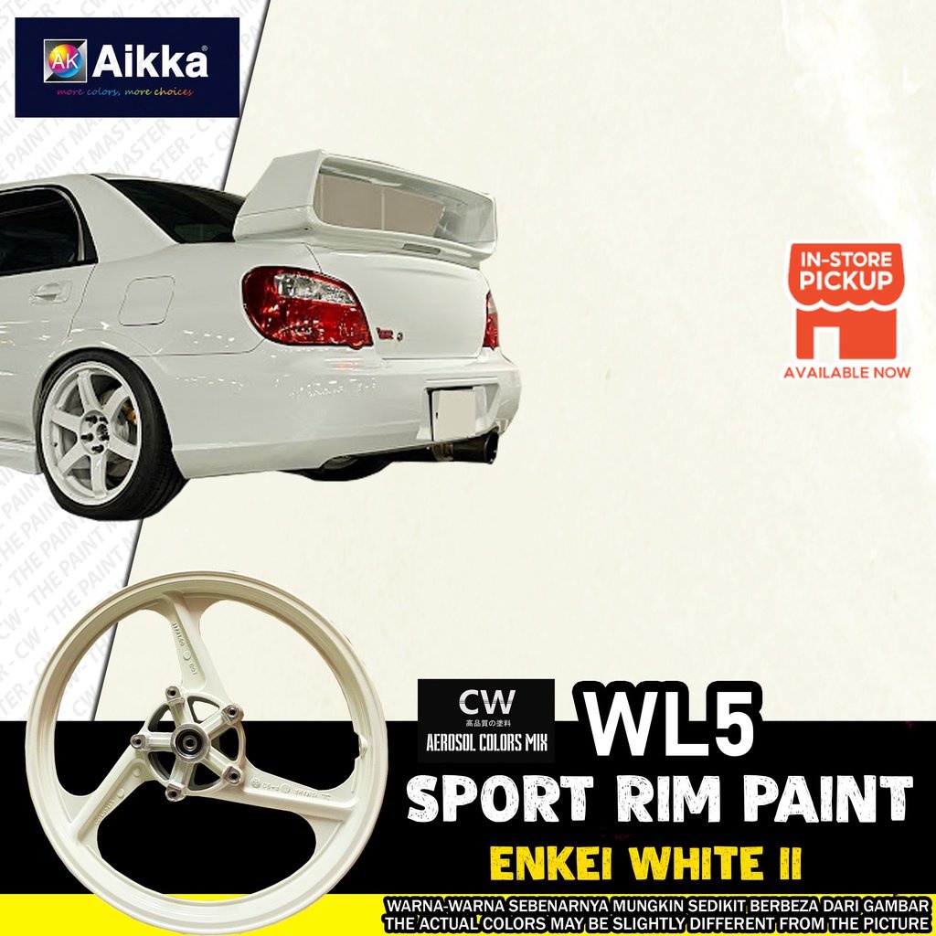 [ Enkei White II Sport Rim Paint WL5 ] Aikka Motor Car Color 400ml / 0 ...